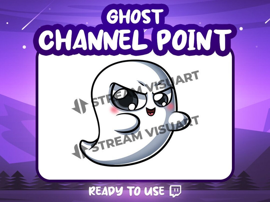 Ghost Twitch Channel Point Icon Phantom Specter Shadow Kawaii Cute ...