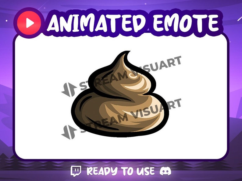 Poop Emote animado Twitch Emotes Stank Bad Shit Brown Fail Loser Smell ...