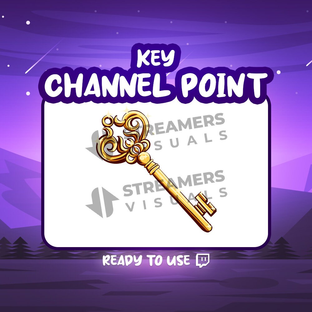 Key Twitch Emote Discord Kick Subscriber Gold Treasure Lock Access ...