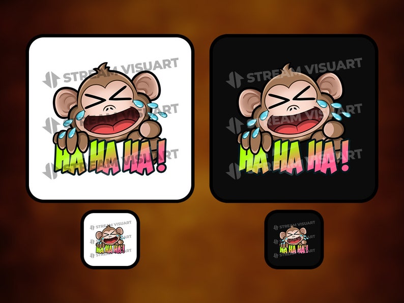 Monkey Twitch Emotes Pack 6x Ape Primate Chimpanzee Cute Fear WTF Love ...