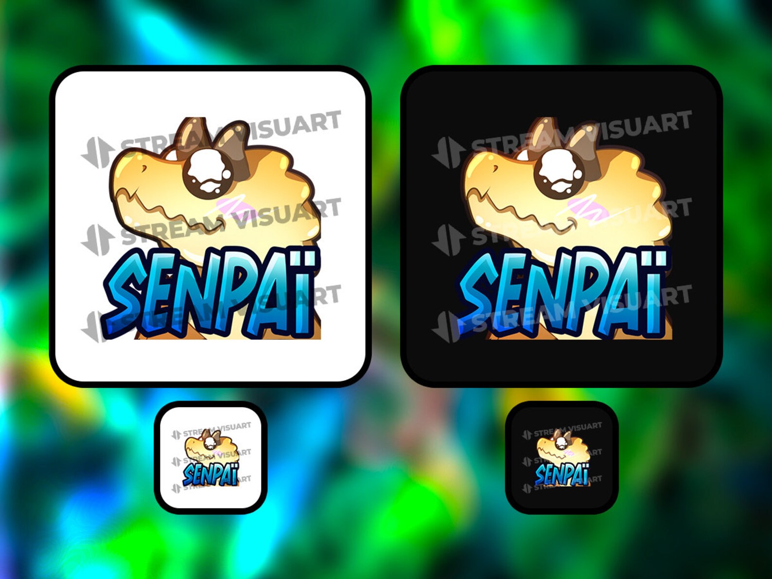 Dino Twitch Emotes Pack 6x Cool Manga Kawaii Dinosaur Jurassic Senpaï ...