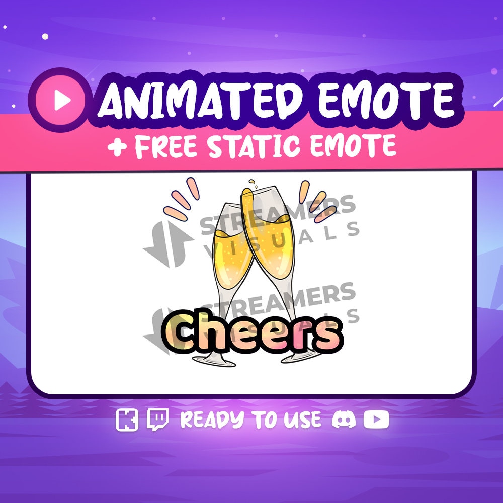 Cheers Champagne Animated Emote Twitch Emotes Toast Celebration ...