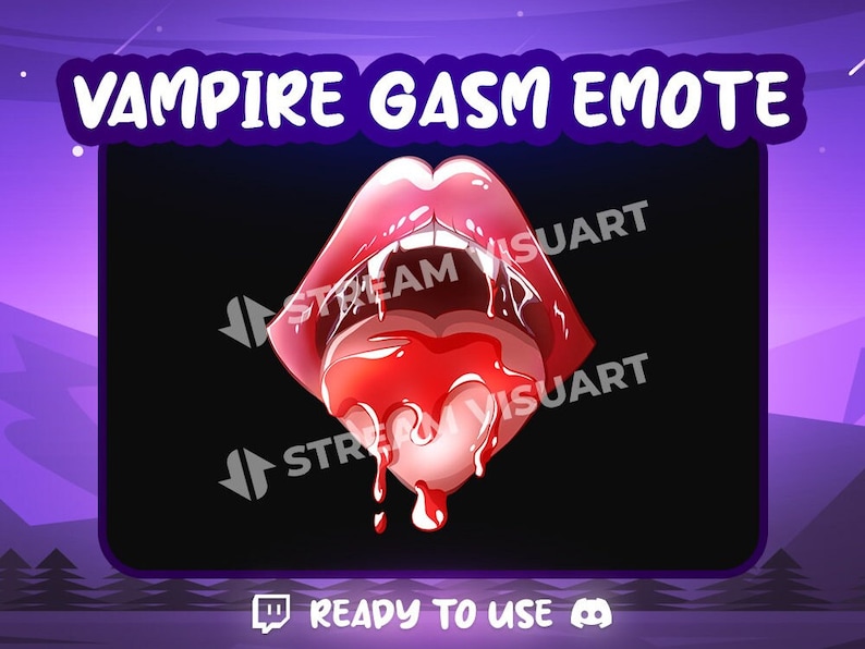 Vampire Gasm Twitch Emote Discord Emoji Kick Subscriber Bloodsucker ...