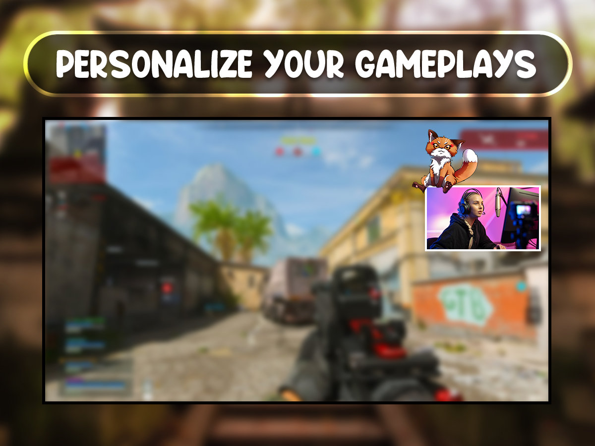 Fox Sit Animated Stream Decoration Cute Animal Ginger Streamer Gift ...