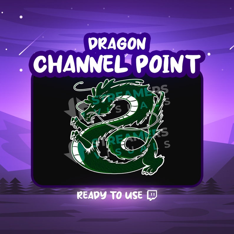 Chinese Dragon Twitch Channel Point Icon: Green Wyrm Emote (digital ...