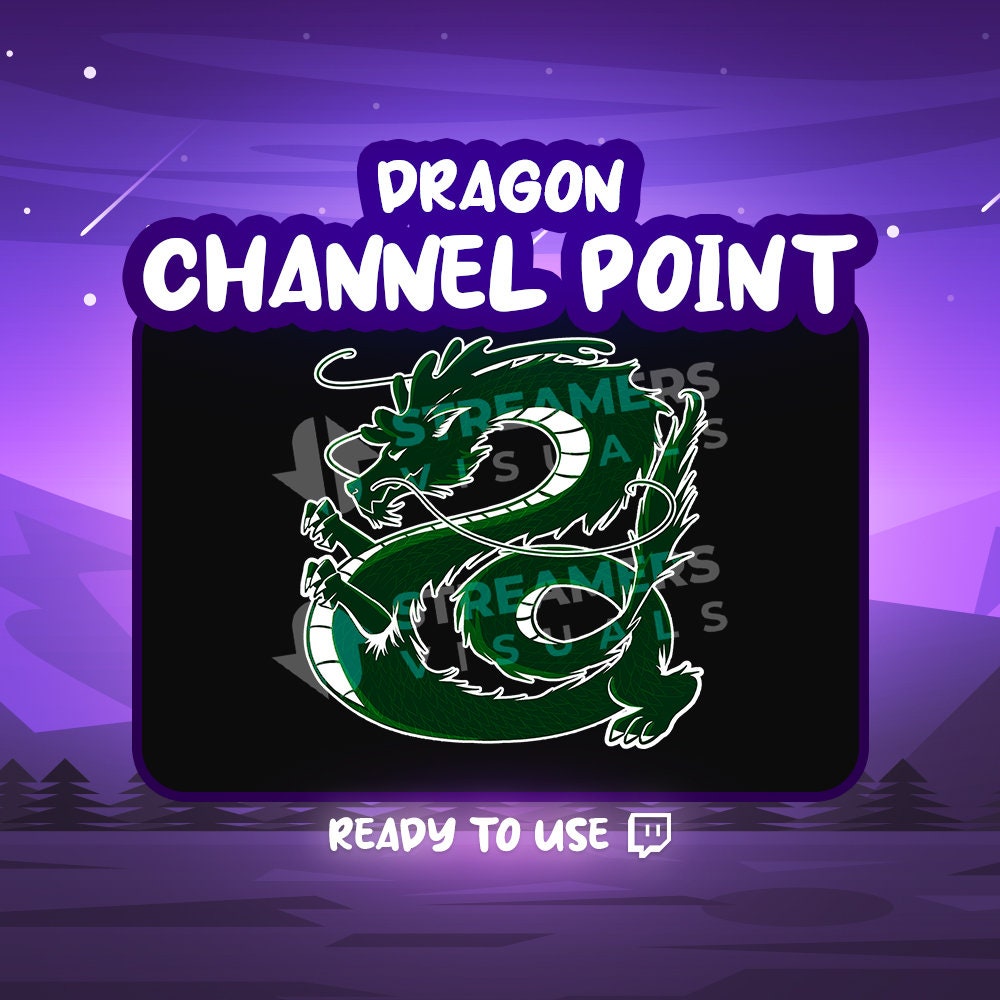Chinese Dragon Twitch Channel Point Icon: Green Wyrm Emote (digital ...