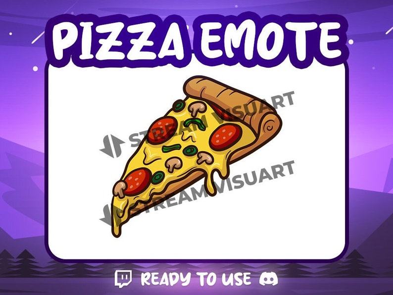 Pizza Slice Twitch Emote: Cheesy Discord Emoji (digital Download) - Etsy