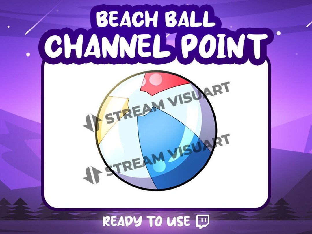 Beach Ball Twitch Channel Point Icon Summer Pool Fun Sunshine Outdoor ...