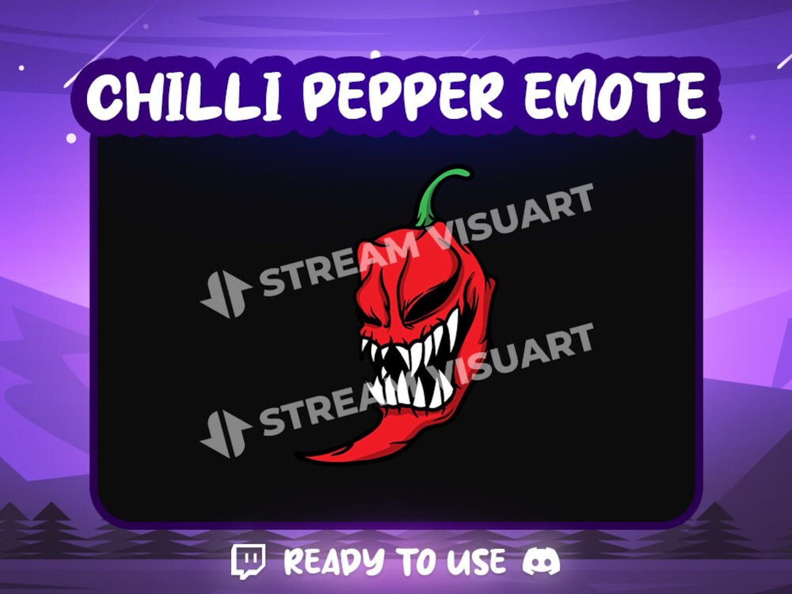 Chili Pepper Twitch Emote Discord Emoji Kick Subscriber Spicy Monster ...