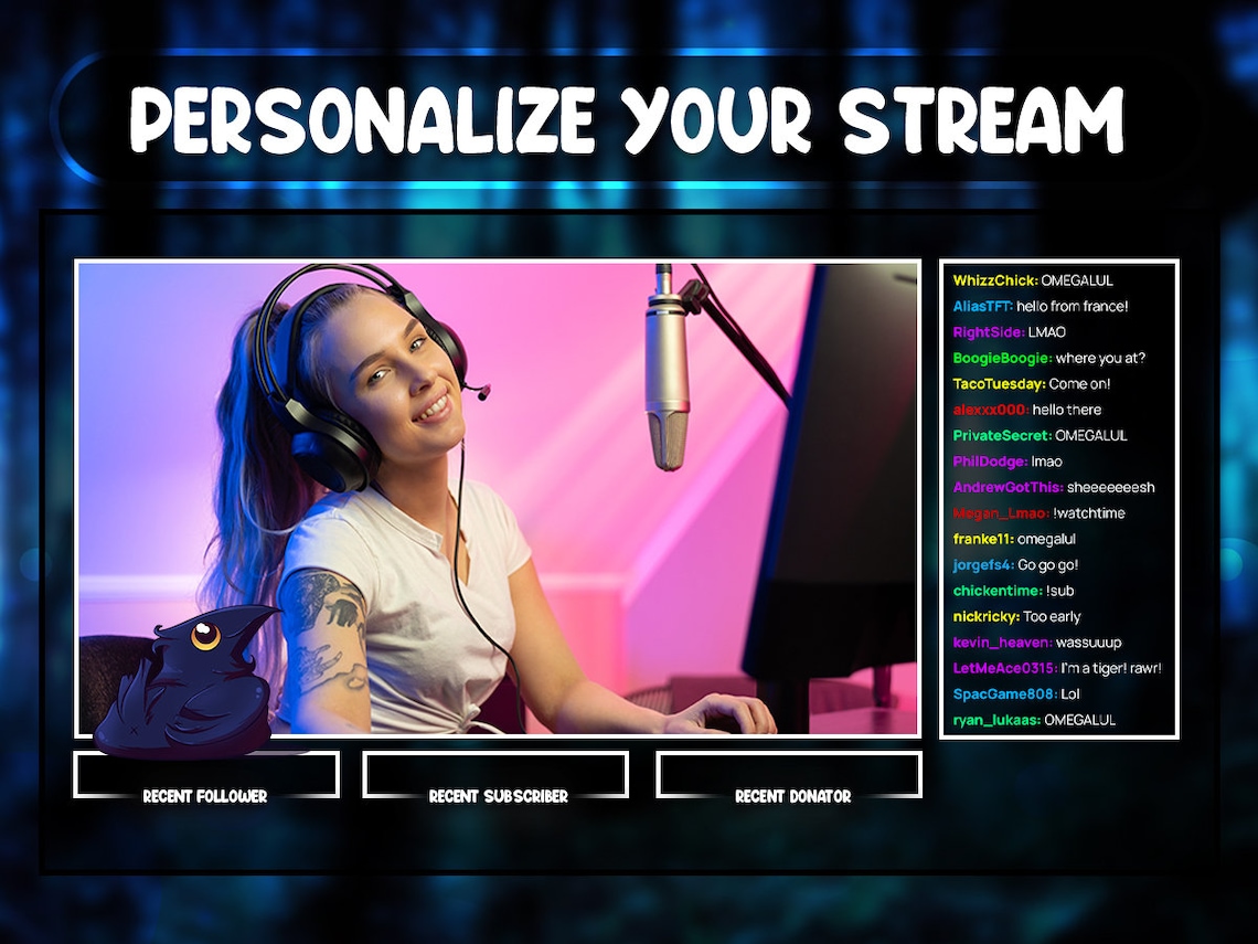 Raven Cute Animated Stream Decoration Halloween Bird Gothic Streamer ...