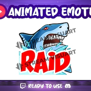 Shark Raid Animated Emote Twitch Emotes Battle Invasion Ambush Strike ...