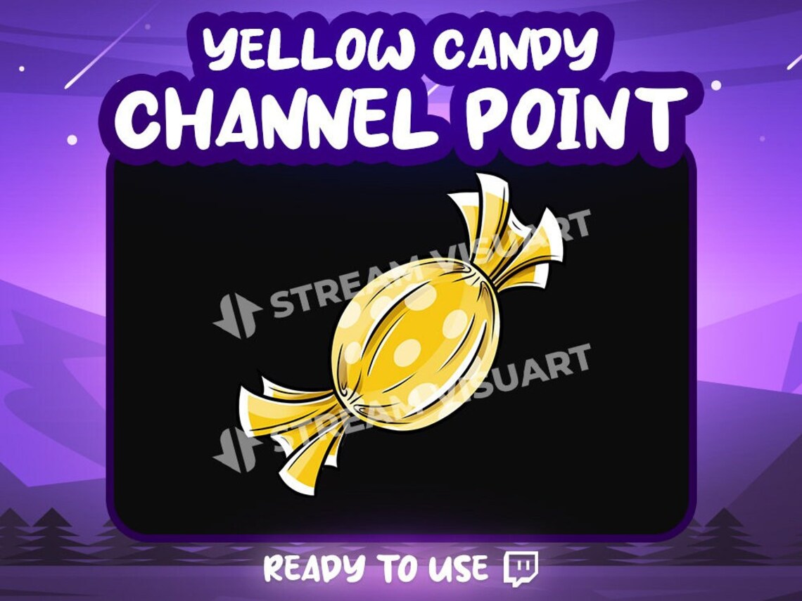 Yellow Candy Twitch Channel Point Icon: Stream Reward (digital Download ...