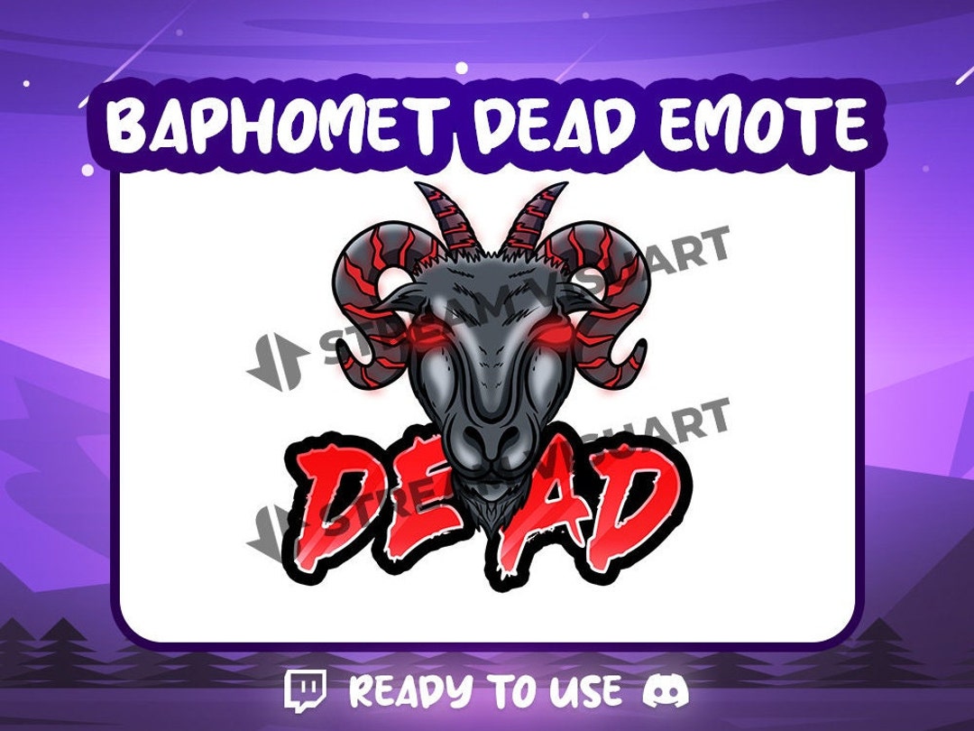 Dead Twitch Emote Discord Emoji Kick Subscriber Goat-headed Black Magic ...