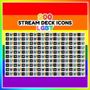 LGBT Stream Deck Icons 200 Twitch Streamers Love Designs Compatible ...