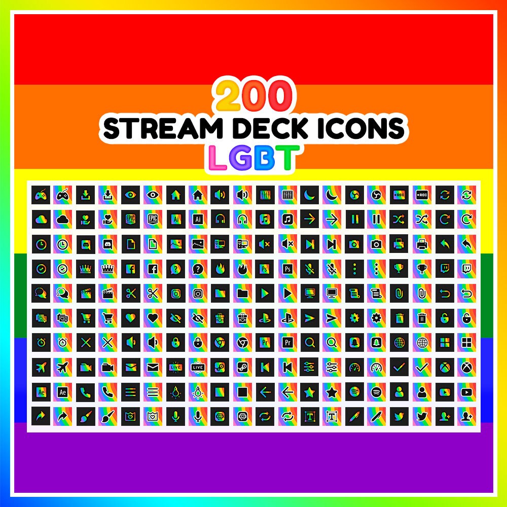 LGBT Stream Deck Icons: 200 Twitch Designs (digital Download) - Etsy