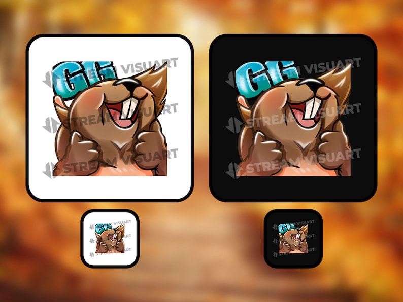 Squirrel Twitch Emotes Pack 6x Animal Adorable Cute Kawaii Sus Hype ...