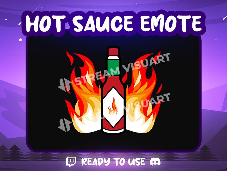 Hot Sauce Twitch Emote Discord Emoji Kick Subscriber Spicy Chili Pepper ...
