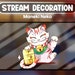 Maneki Neko Animated Stream Decoration Cat Lucky Charm Streamer Gift ...