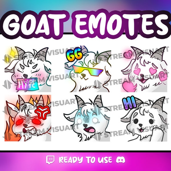 Goat Emotes Pack - Etsy
