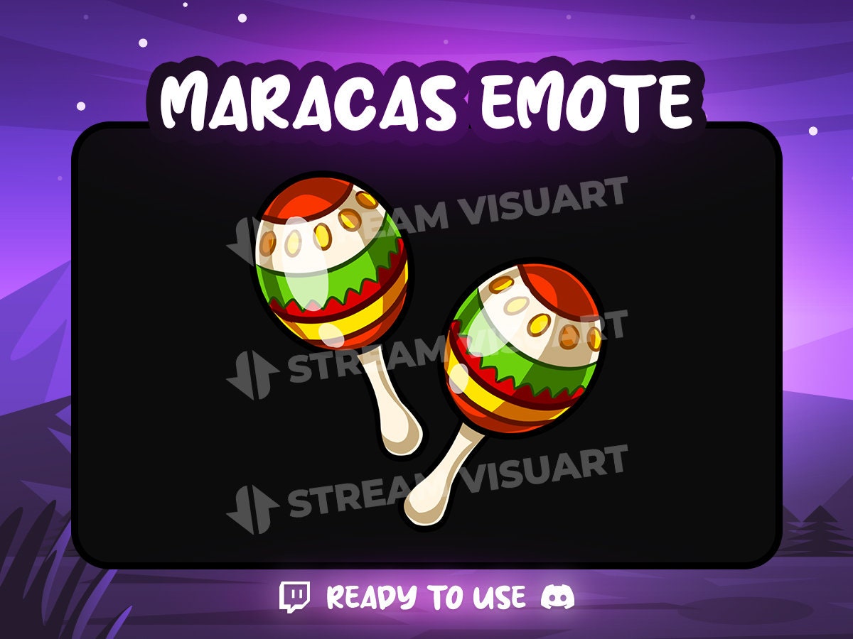 Maracas Twitch Emote Discord Emoji Kick Subscriber Mexico - Etsy Hong Kong