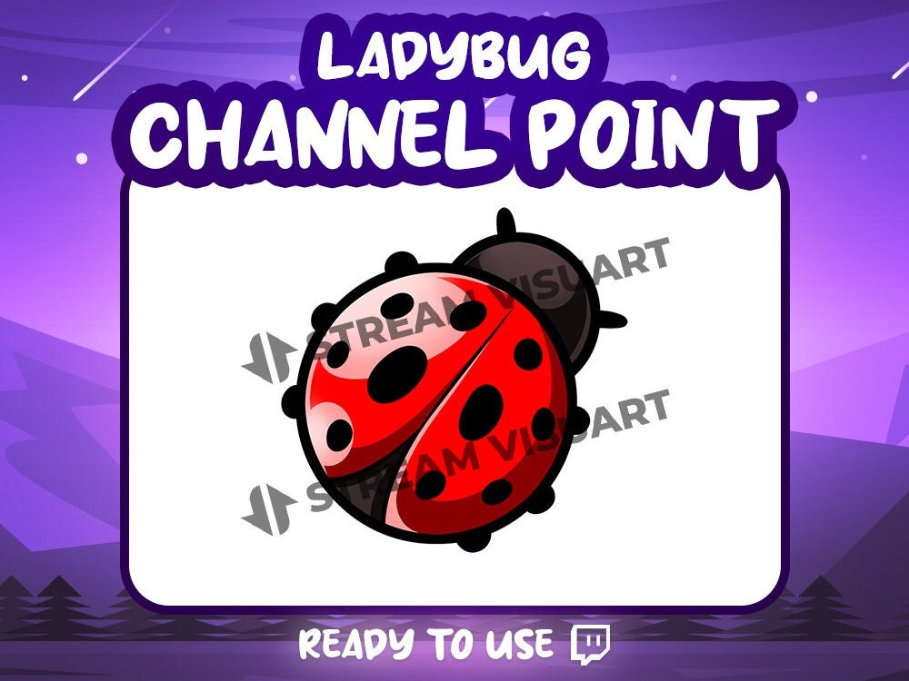 Ladybug Twitch Channel Point Icon Insect Beetle Garden Red Black Lucky ...