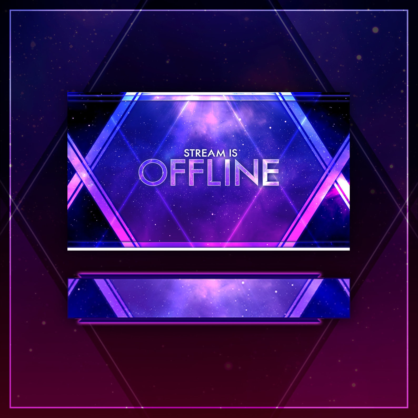 Galaxy Twitch Overlay Package Celestial Aesthetic Animated Stream ...