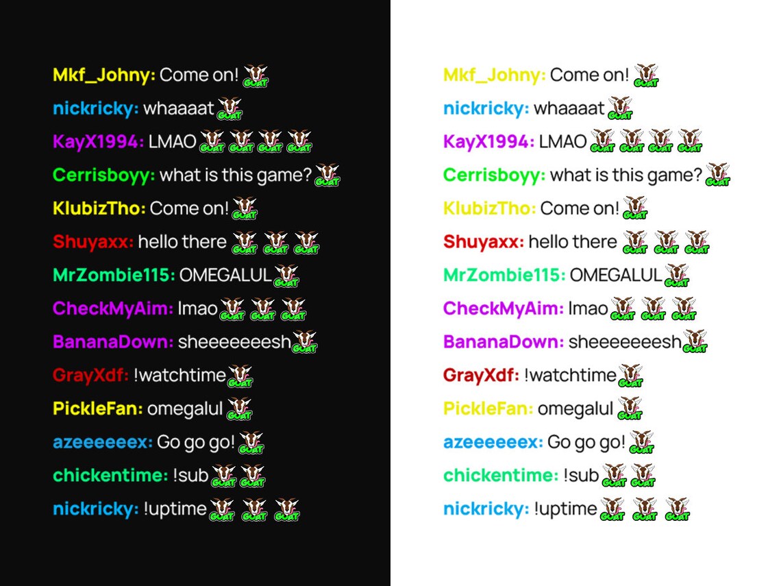 Goat Twitch Emote Discord Emoji Kick Subscriber Funny Cute Animal Meme ...