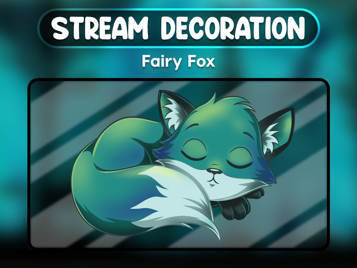 Fairy Fox Animated Stream Decoration Magic Mystical Night Streamer Gift ...