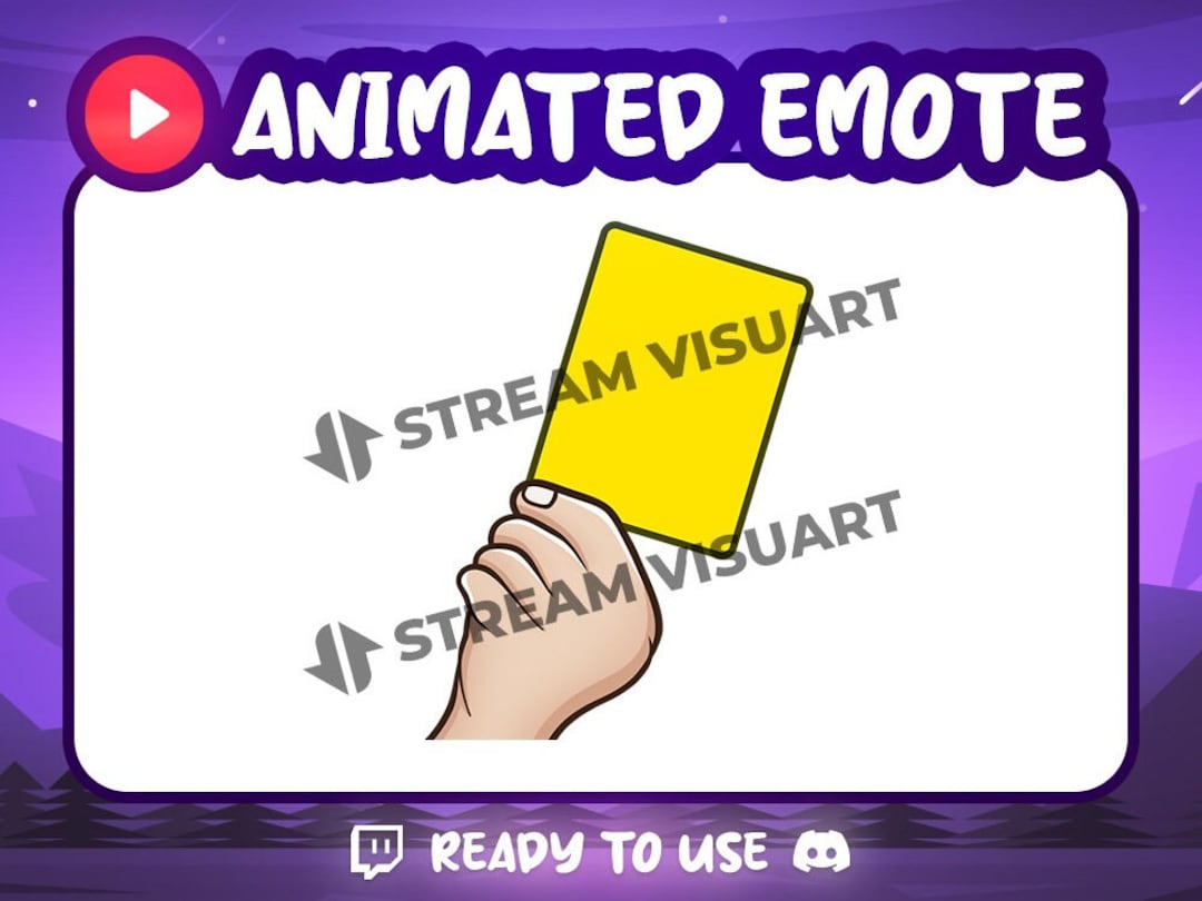 Yellow Card Animated Emote Twitch Emotes Unsuccessful Flop Letdown ...