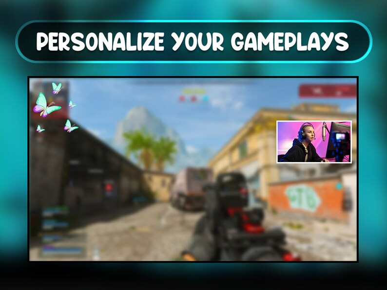 Butterfly Animated Stream Decoration: Magic Twitch Overlay (digital) - Etsy