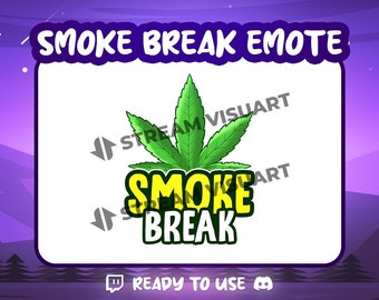Smoke Break Weed Leaf Emote for Twitch, Discord (digital Download) - Etsy