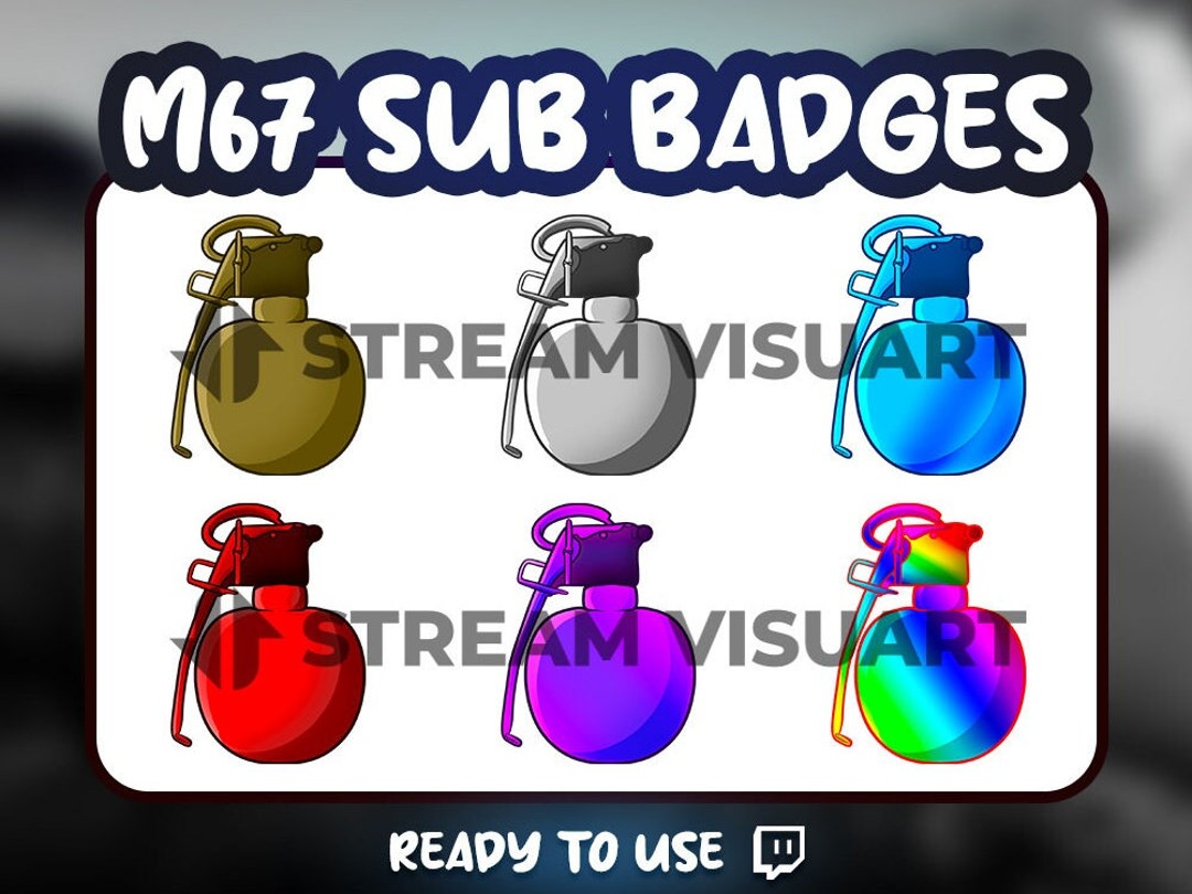 Grenade Twitch Sub Badges: M67 Warfare Emotes (digital Download) - Etsy