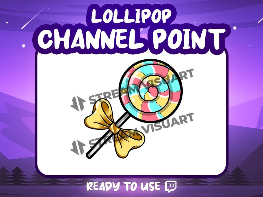 Lollipop Twitch Channel Point Icon Sweet Candy Colors Treats Sugary ...