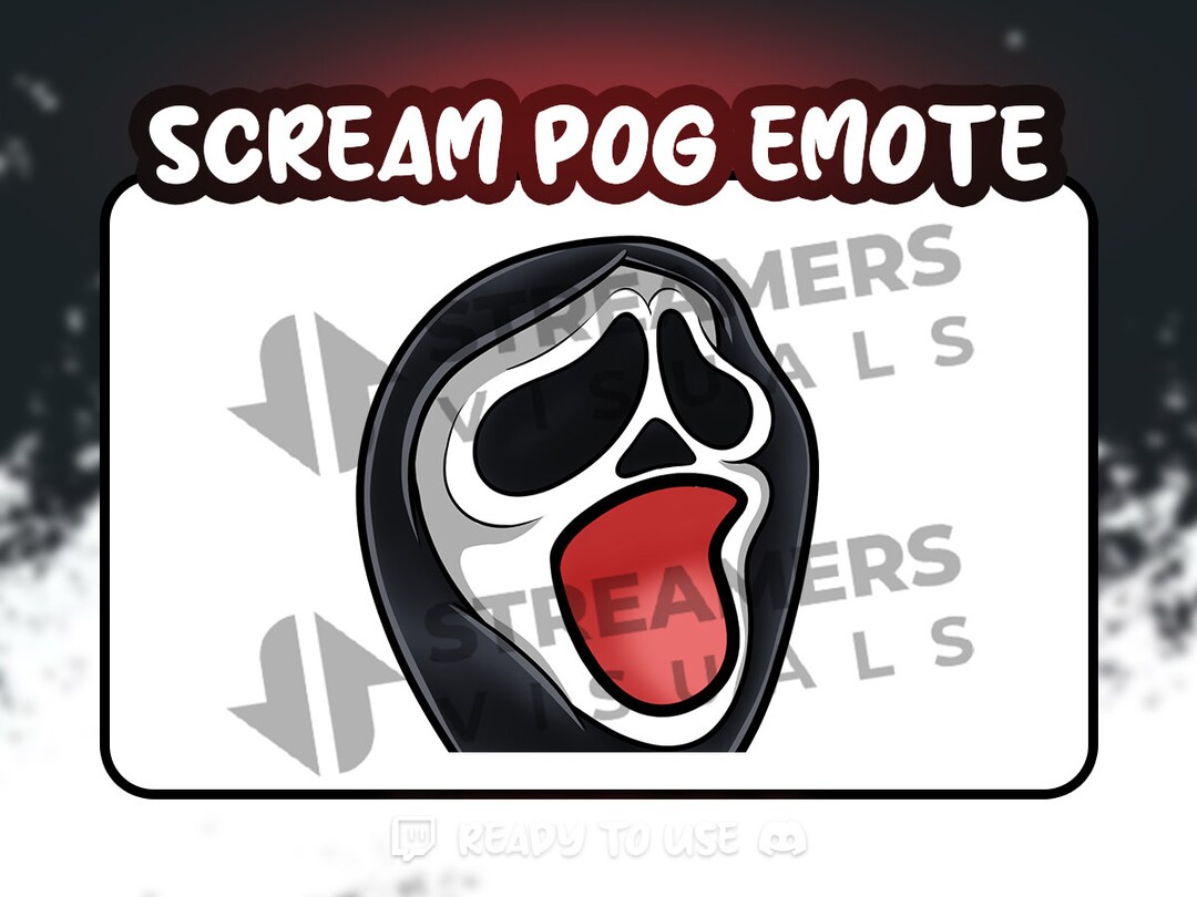 Scream Pog Emote: Twitch, Discord, Youtube (digital Download) - Etsy