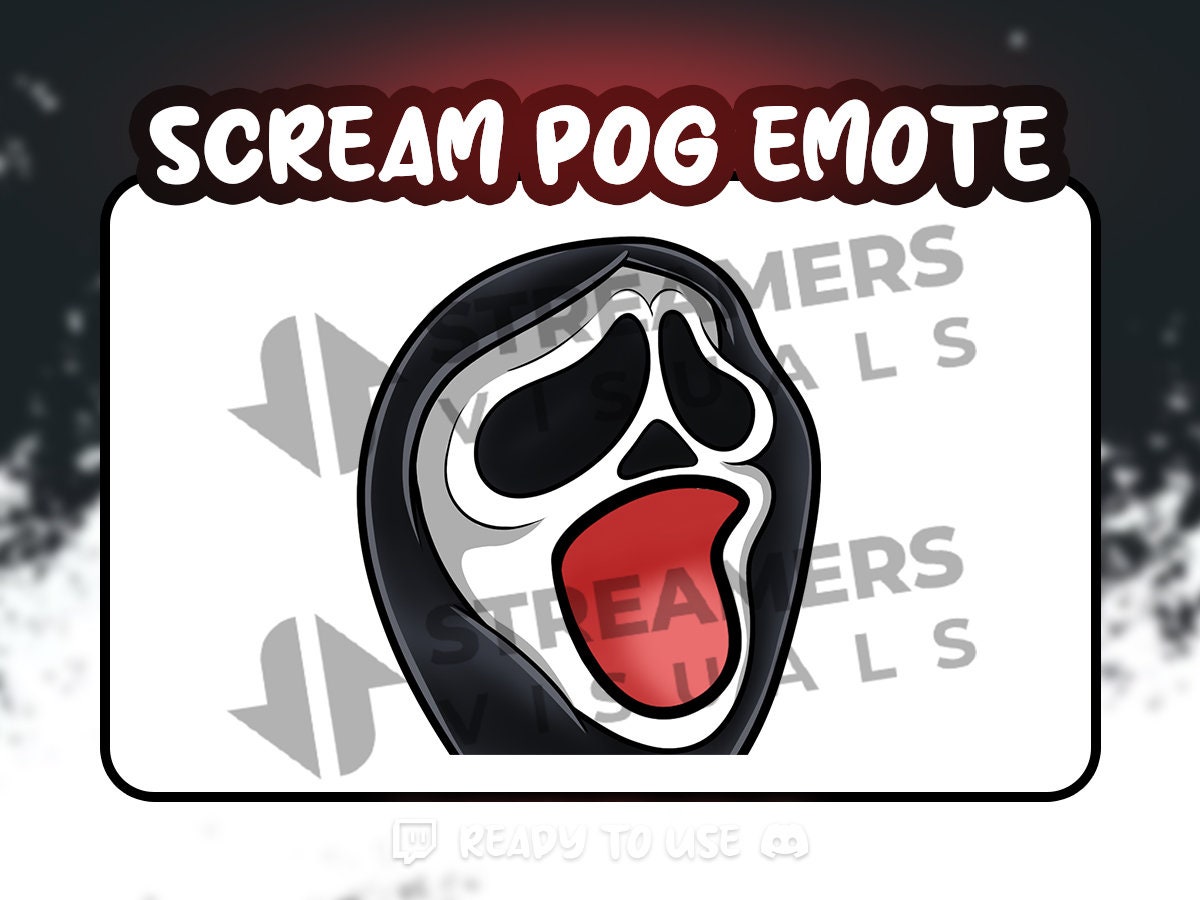 Scream Pog Emote: Twitch, Discord, Youtube (digital Download) - Etsy
