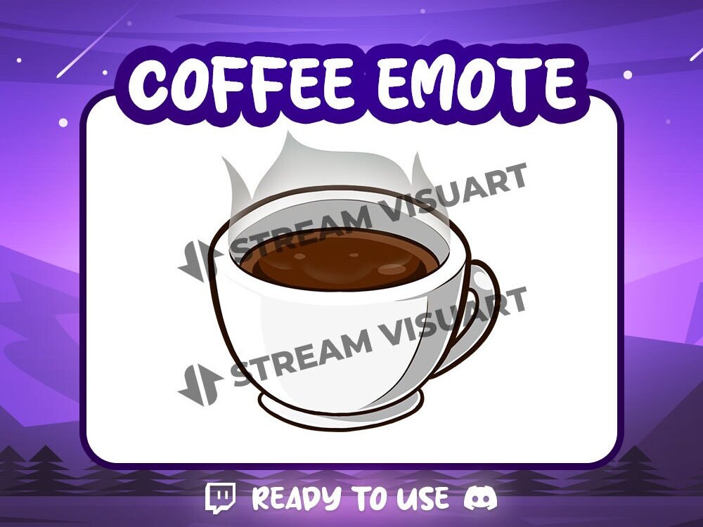 Coffee Twitch Emote Discord Emoji Kick Subscriber Espresso Drink Hot ...