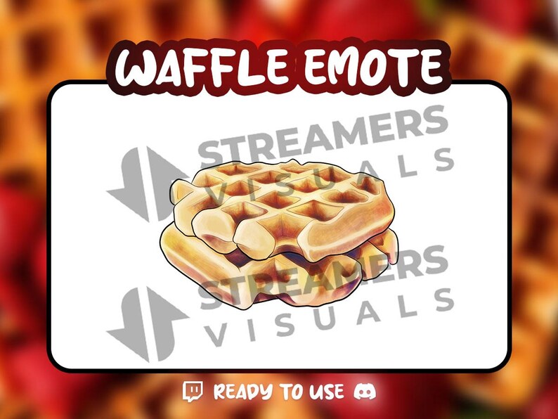 Waffle Twitch Emote Discord Emoji Youtube Subscriber Cake Sugar ...