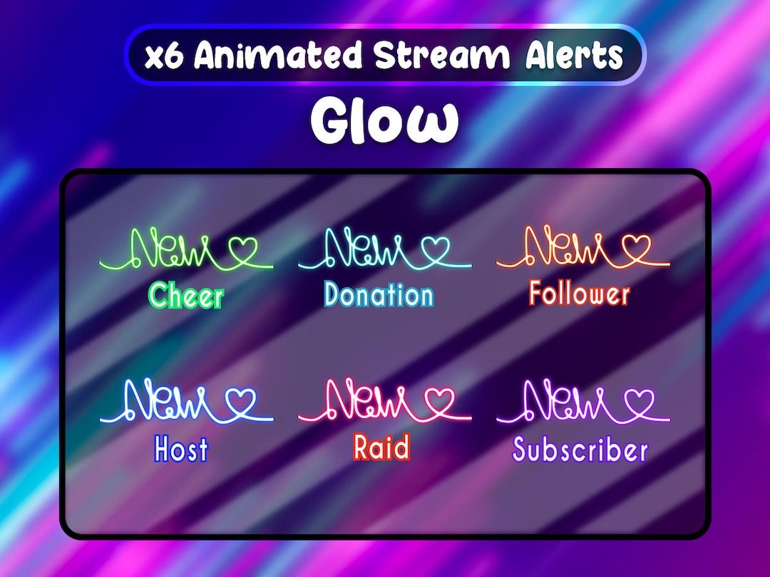 Glow X6 Animated Alert Box Neon Text Colors Glossy Luminous Radiant ...