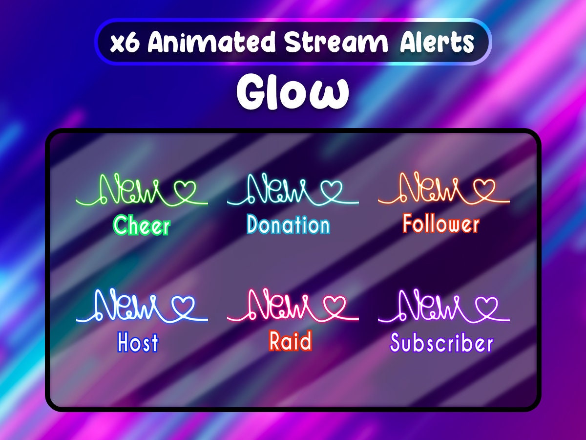 Glow X6 Animated Alert Box Neon Text Colors Glossy Luminous Radiant ...
