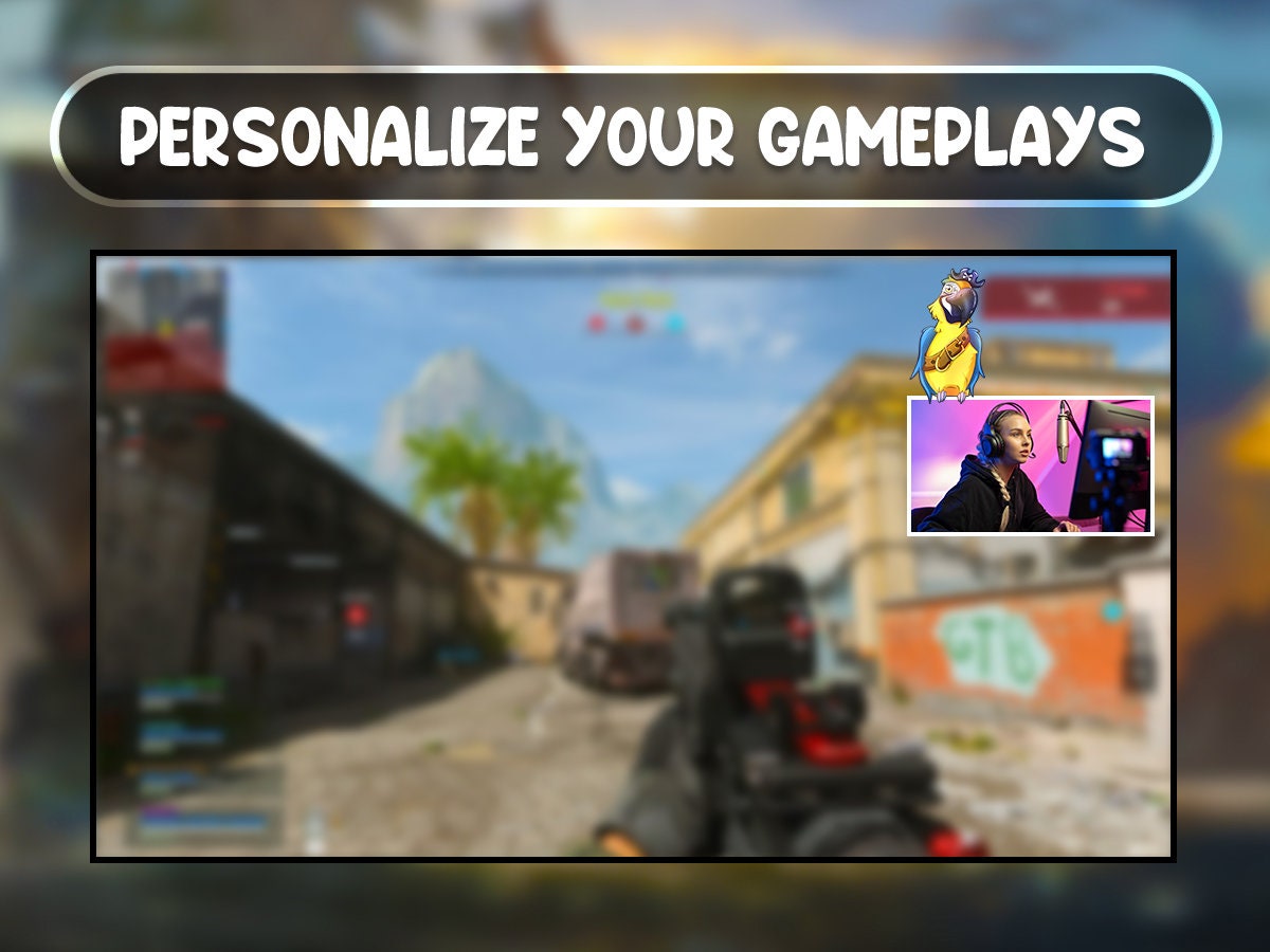 Parrot Pirate Animated Stream Decoration: Twitch Webcam Overlay ...