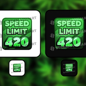 Weed Twitch Emotes Pack 6x Plant 420 High Blunt Sub Cat Green Cool BRB ...