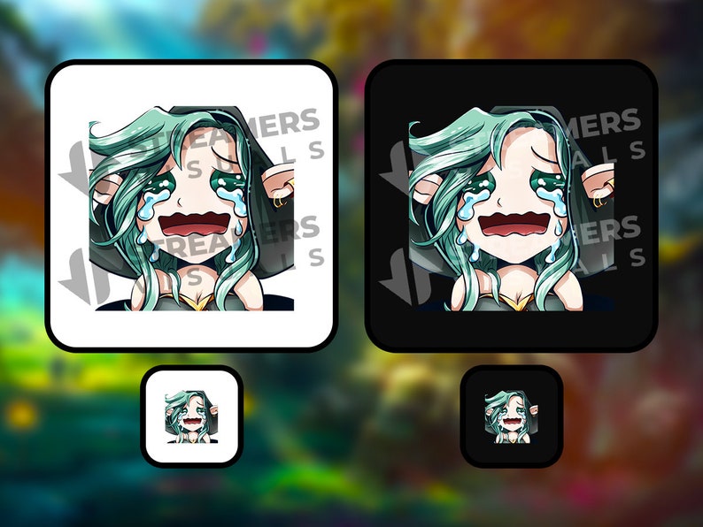 Elf Girl Twitch Emotes Pack: Fantasy Streamer Graphics (digital ...