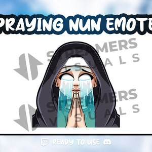 Praying Nun Twitch Emote Discord Emoji Kick Subscriber Cry Sad Horror ...