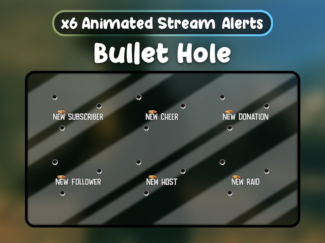 Bullet X6 Animated Alert Box Ammunition FPS Shooter Impact Streamer ...