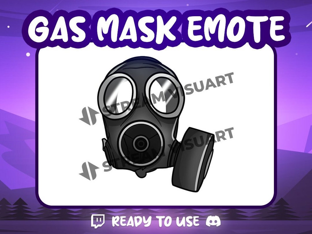 Gas Mask Twitch Emote Discord Emoji Kick Subscriber Apocalypse - Etsy
