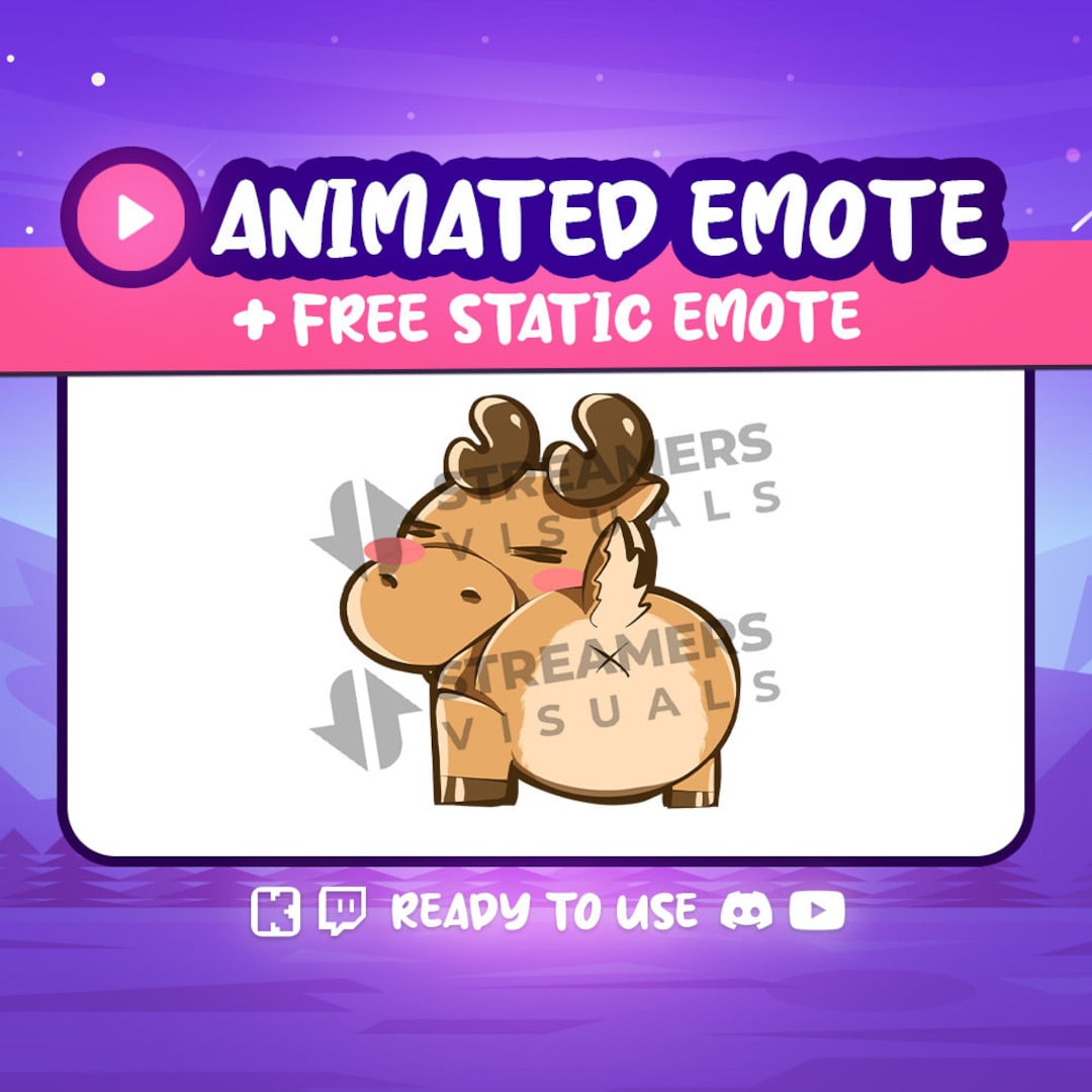 Deer Twerk Animated Emote: Funny Twitch/discord Stream Emoji - Etsy
