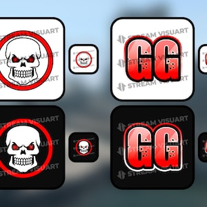 Warzone Twitch Emotes Pack 12x Cool Badass Gg RIP Grenade FPS Skull ...