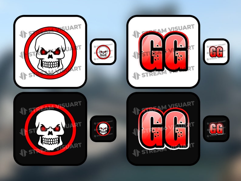 Warzone Twitch Emotes Pack 12x Cool Badass Gg RIP Grenade FPS Skull ...