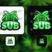 Weed Twitch Emotes Pack 6x Plant 420 High Blunt Sub Cat Green Cool BRB ...