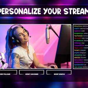 Stuffed Rabbit Animated Stream Decoration Bunny Plush Cute Streamer ...